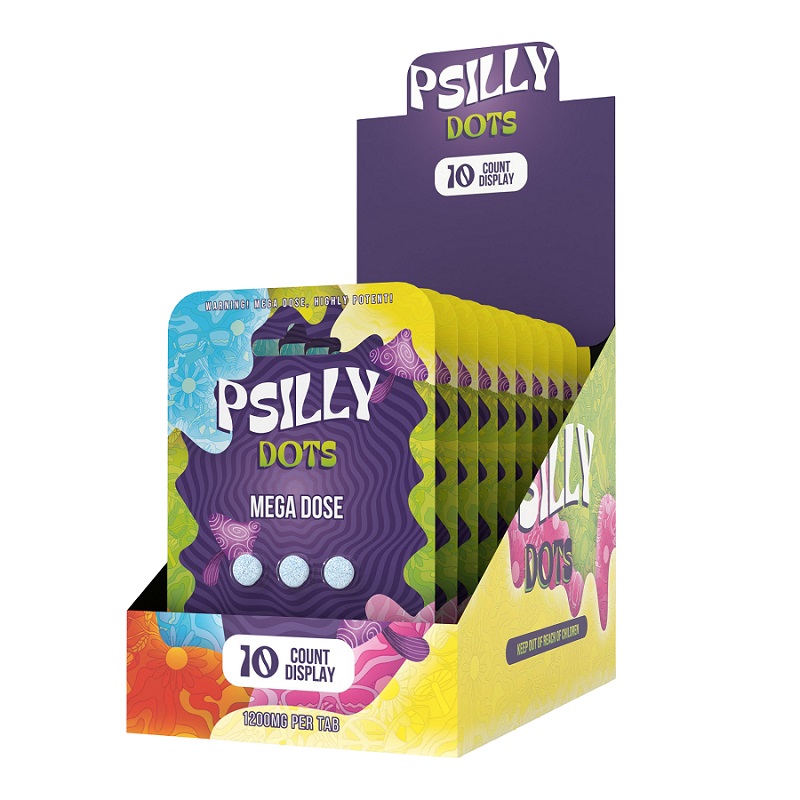 Psilly Dots Mega Dose Tabs 1200mg | 3 Pack | 10 Count Display